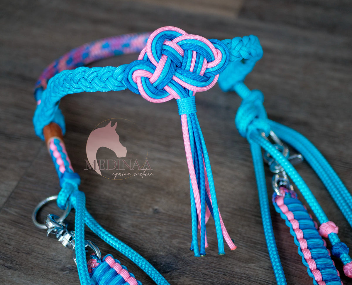 IN STOCK Knotless Comfort Bitless Bridle - Pink Unicorn – Medinaa